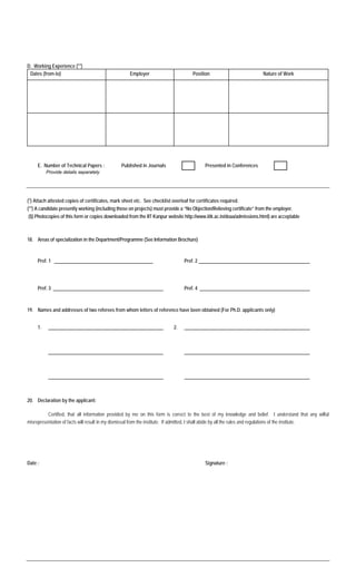 Application form | PDF