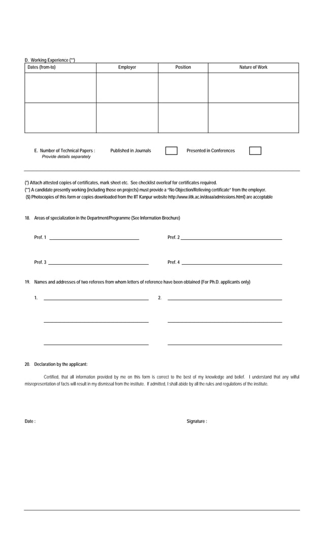 Application form | PDF