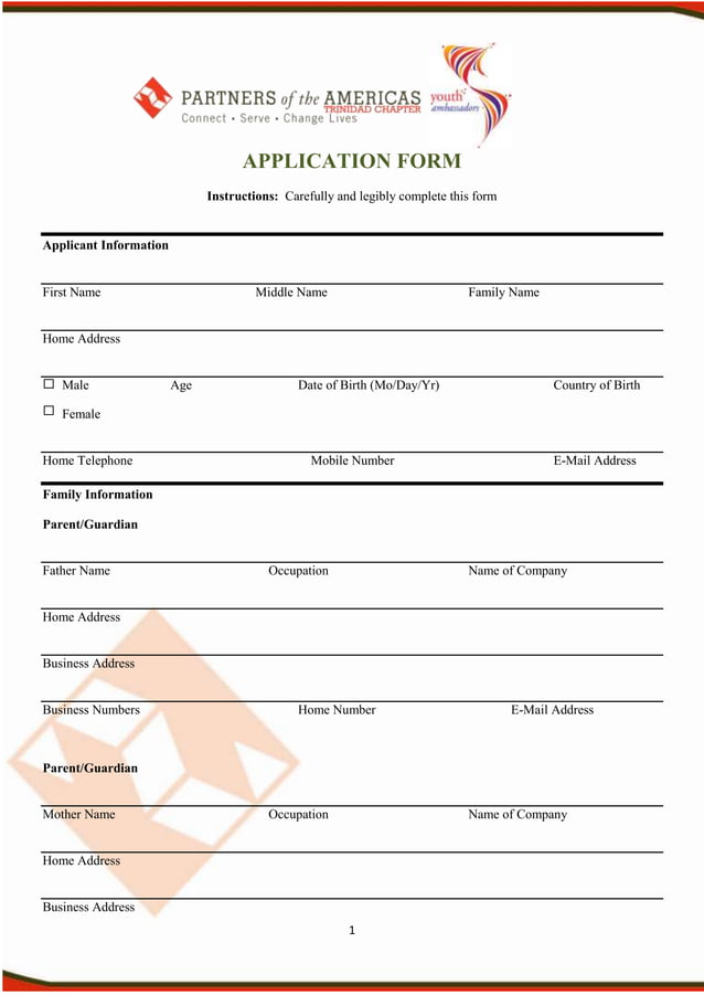 Application form | DOCX | Resume Writing and Advice | Job Search