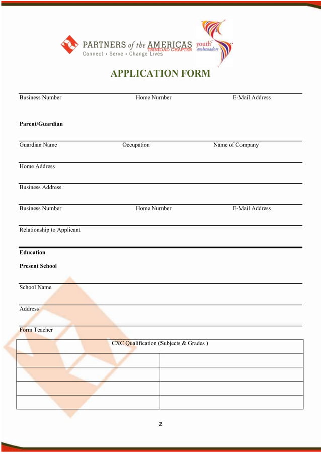 Application form | DOCX | Resume Writing and Advice | Job Search