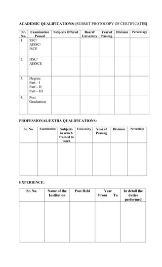 Application form | PDF | Education