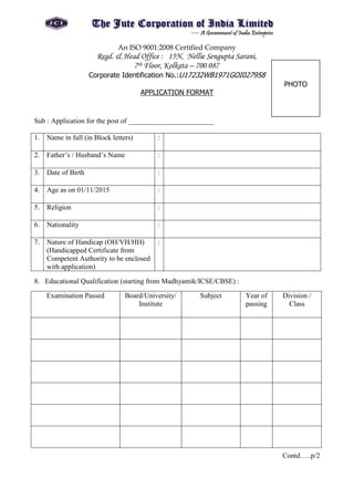 Application format JCIL 2015 | PDF