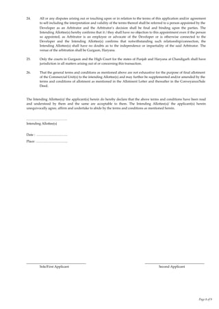 Application form call +919958959555 the concourse | PDF