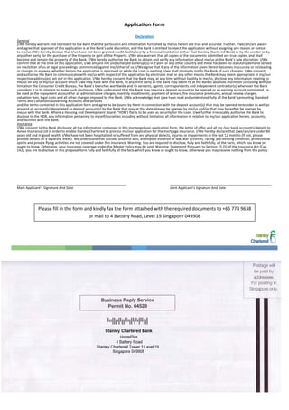 Application Form + Declaration + Terms And Condition | PDF