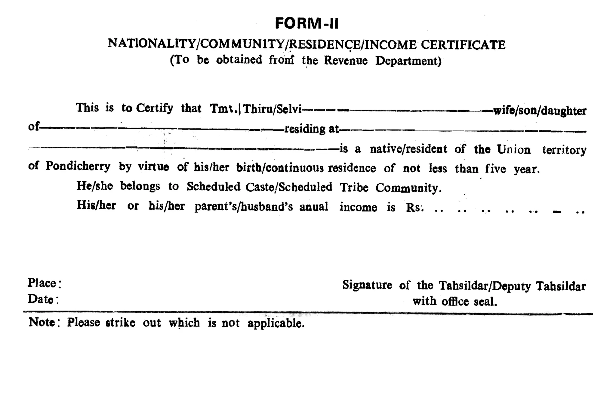 Application form for grant of 50% fuel subsidy for the vehicles owned ...