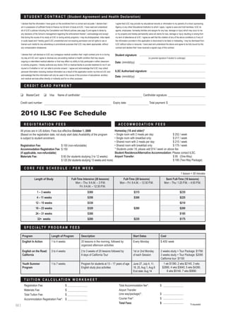 Application form ilsc san francisco 2010 | PDF