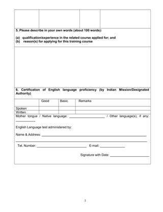 Application form indo african training courses (1) | DOC | Infectious ...