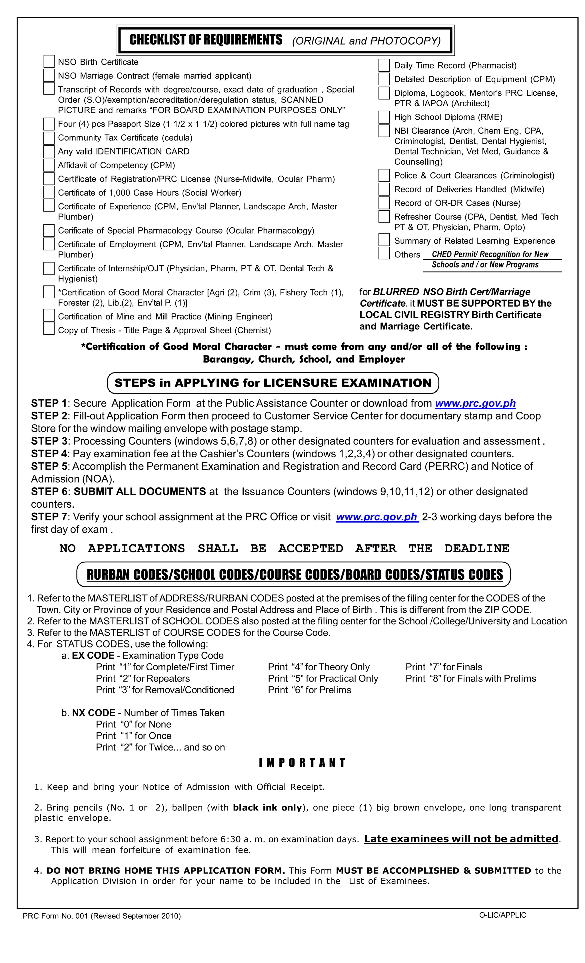 Applicationform prc | PDF