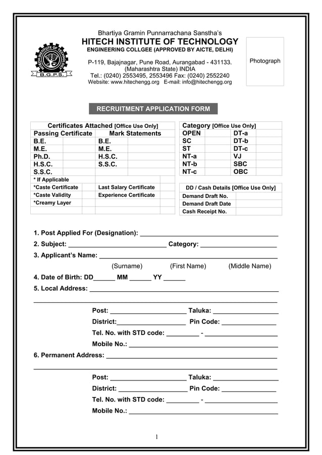 Application formstaffhit | PDF