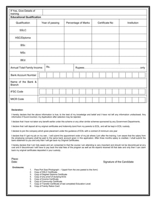 Application form tahdco | PDF