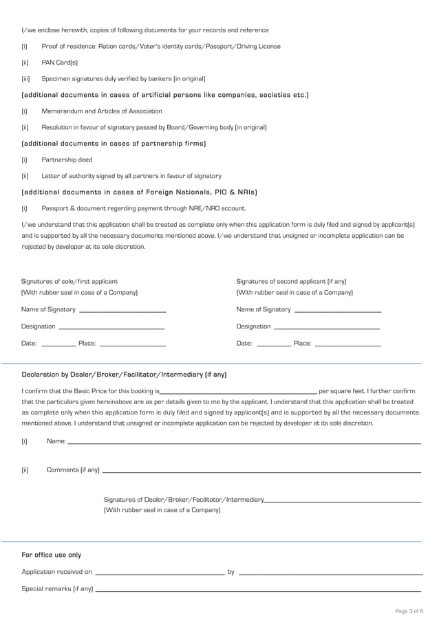 Application form world trade centre”wtc 9958959555 | PDF