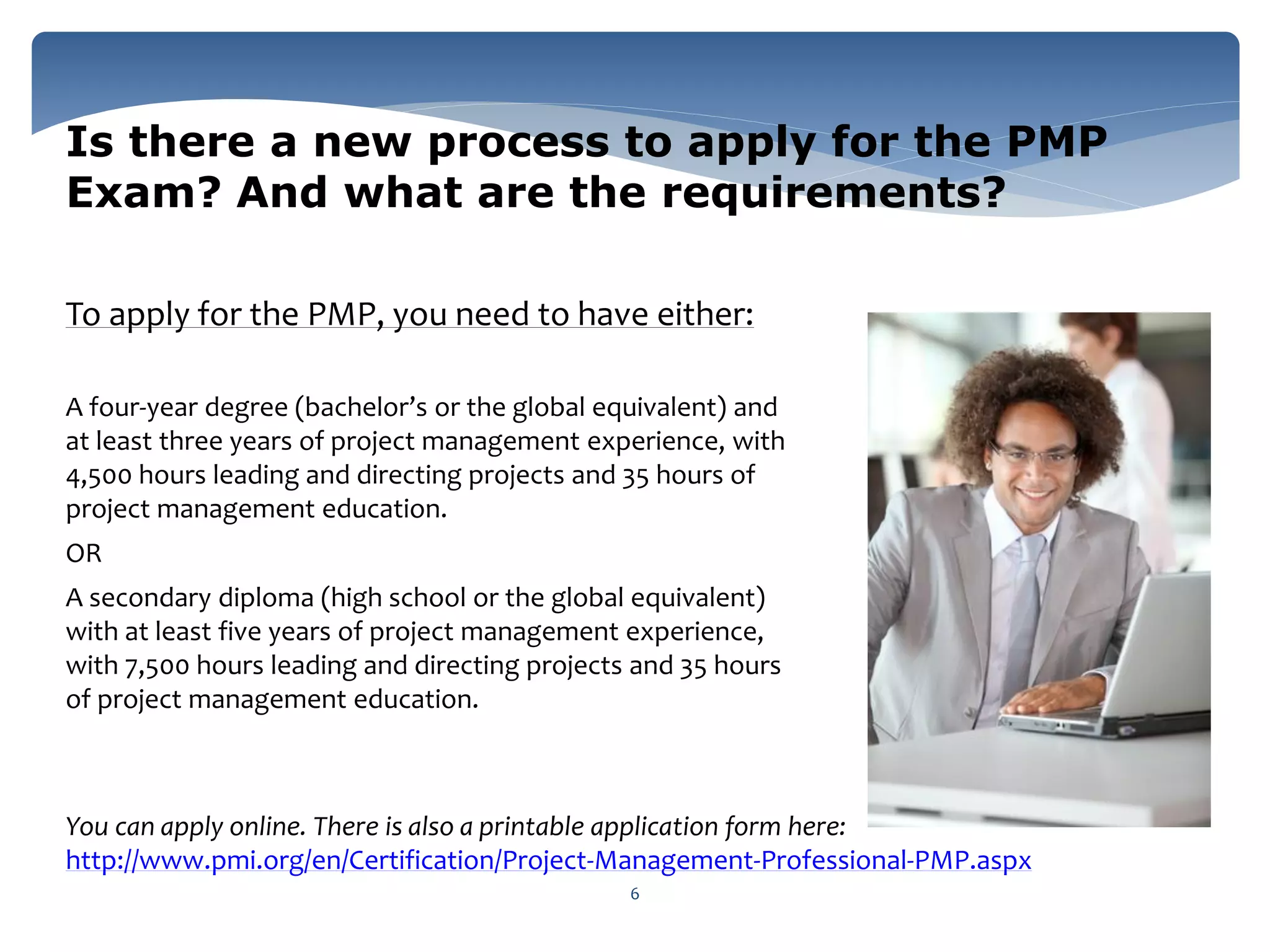 APPLICATION FOR THE PMP EXAM | PDF