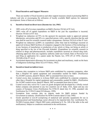 Incentives and Support scheme for R&D Units in India | PDF