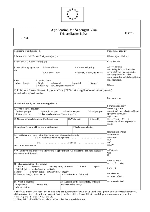 Application for schengen_visa | PDF | Travel Preparation and Advice ...