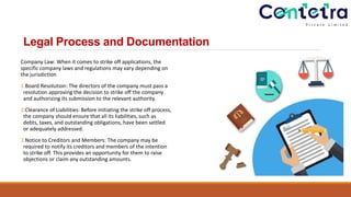 application for strike off a company | PPT