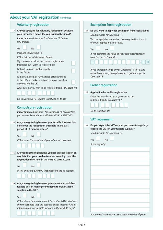 Application for vat registration uk | PDF