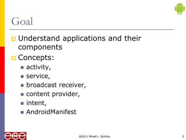 application Fundamentals Android Introduction | PPT | Operating Systems | Computer Software and ...