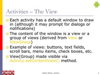 application Fundamentals Android Introduction | PPT | Operating Systems | Computer Software and ...