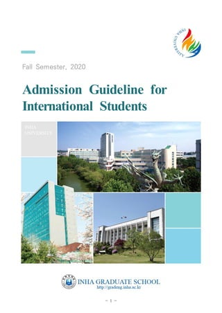 Application guideline for international students - Fall 2020 | PDF