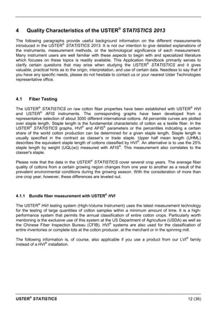 Application handbook uster_statistics_2013 | PDF