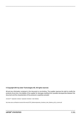Application handbook uster_statistics_2013 | PDF
