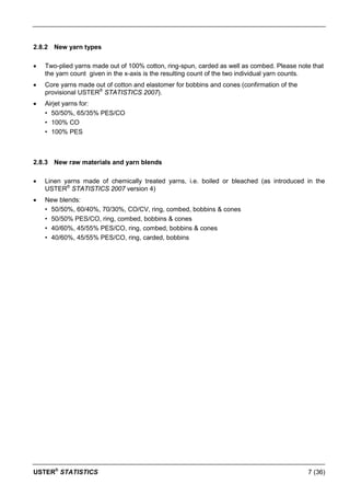 Application handbook uster_statistics_2013 | PDF