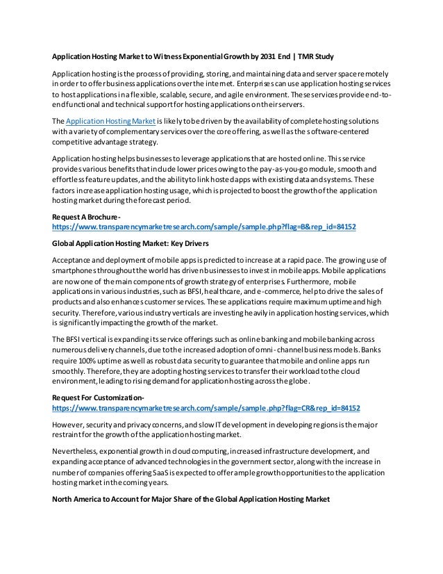 Application hosting market | DOCX