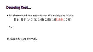 Application if inverse matrix | PPT