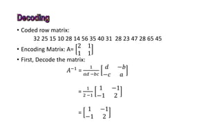 Application if inverse matrix | PPT