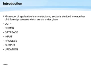Application in manufacturing sector | PPT