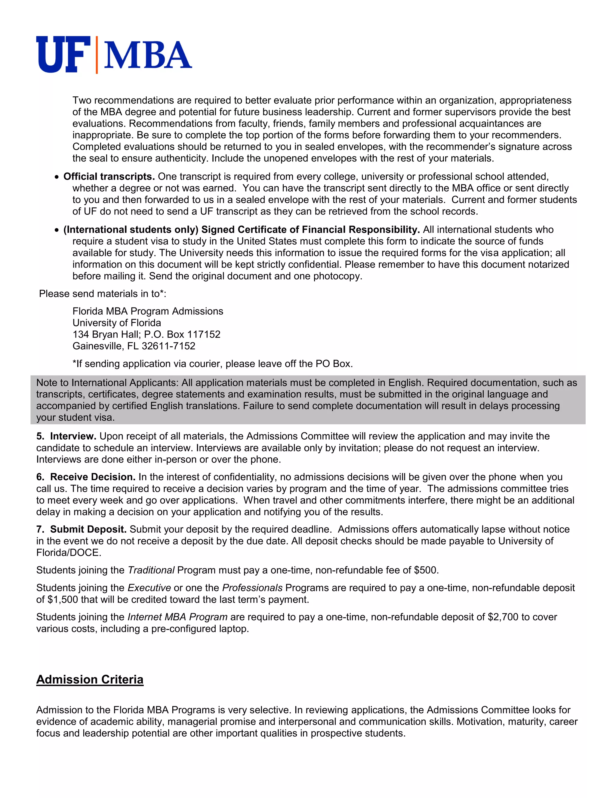 Application instructions | PDF