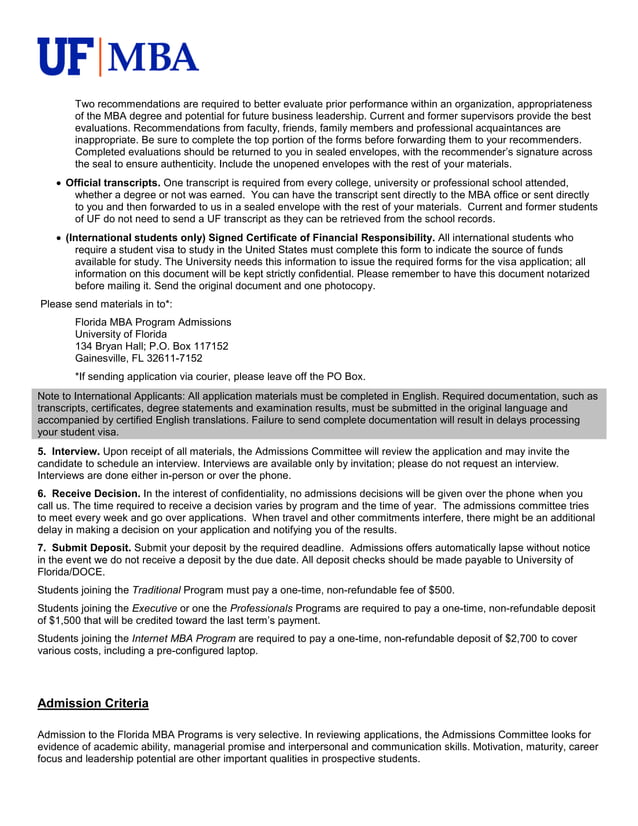 Application instructions | PDF