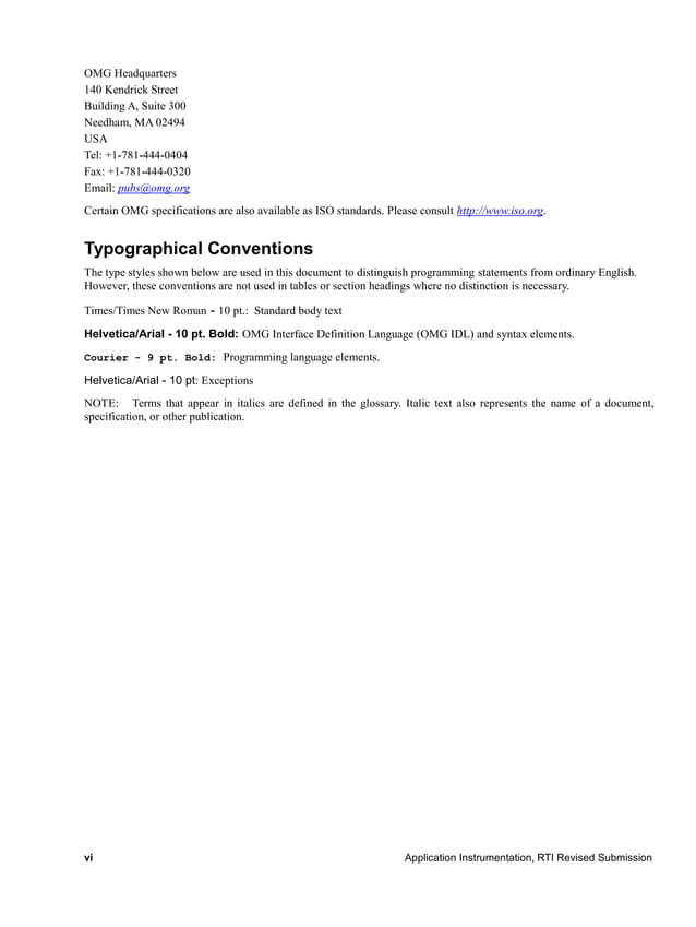 OMG Application Instrumentation Specification | PDF