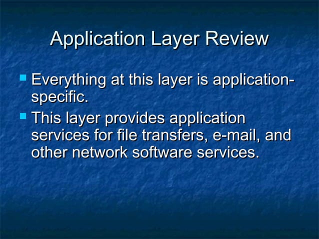 Application layer | PPT