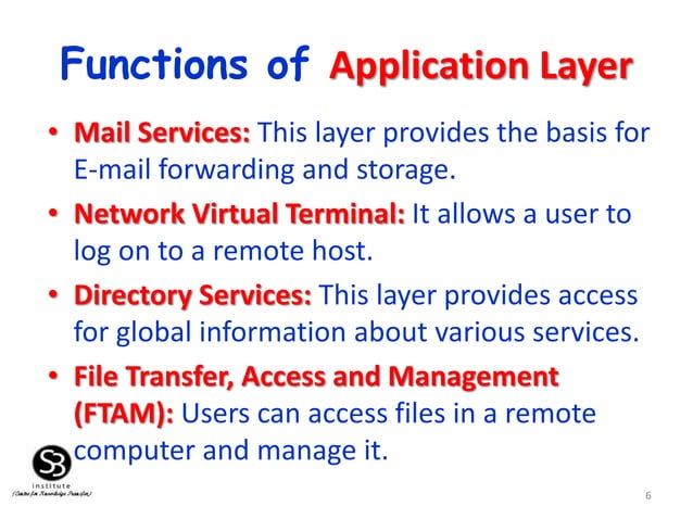 Introduction To Application Layer Ppt