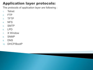 Application layer and protocols of application layer | PPT