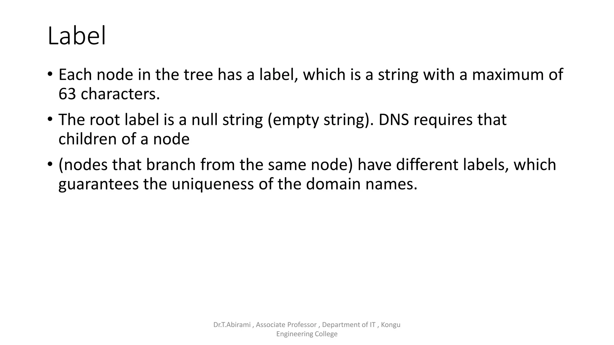 Application layer : DNS | PPTX