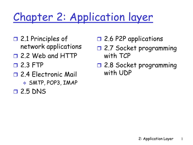 Application Layer.pptand documents of co | PPT