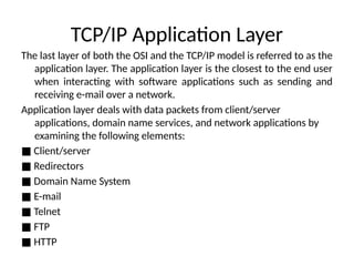 OSI Application layer. tcp/ip application layer | PPT