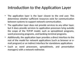 OSI Application layer. tcp/ip application layer | PPTX