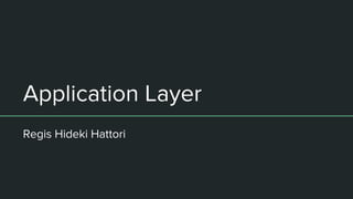 Application layer | PPT