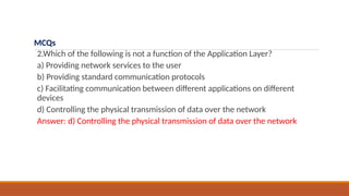 Application Layer in Computer Networks part 1 | PPTX