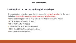 Application Layer in Computer Networks part 1 | PPTX