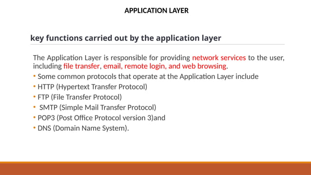 Application Layer in Computer Networks part 1 | PPTX