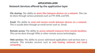 Application Layer in Computer Networks part 1 | PPTX