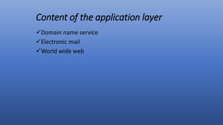 Application layer in network system | PPTX