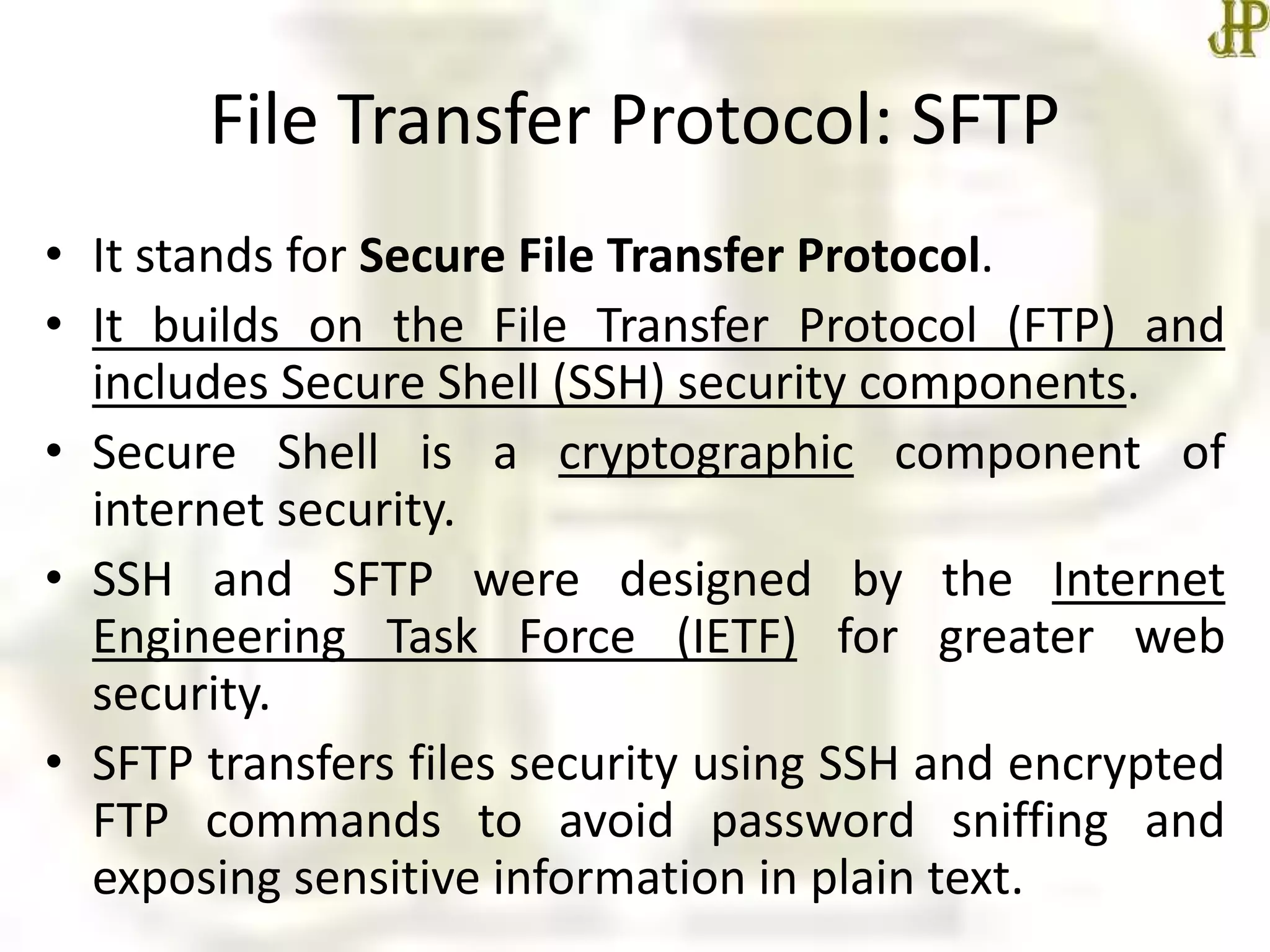 Remote Login and File Transfer Protocols | PPTX