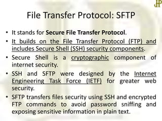 Remote Login and File Transfer Protocols | PPTX