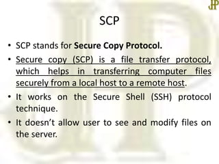 Remote Login and File Transfer Protocols | PPTX