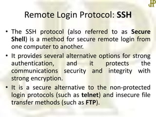 Remote Login and File Transfer Protocols | PPTX